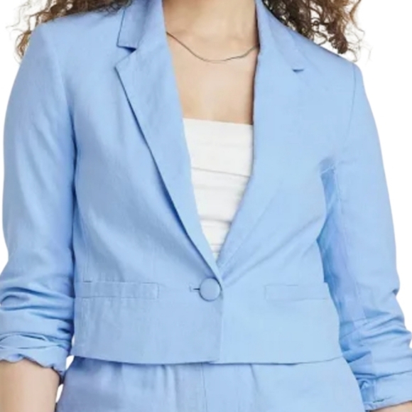 a new day | Jackets & Coats | Light Blue Linen Blend Blazer Sz Xxl Nwt ...